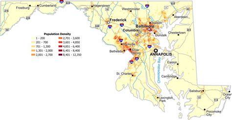 Us Population Density Map Us Maps