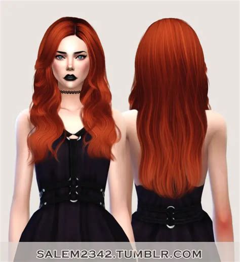 Salem2342 Cazy 173 Raindrops Hair Retextured Sims 4 Hairs