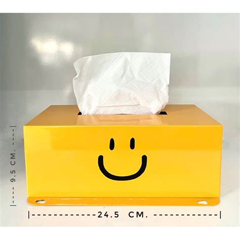 กล่องใส่กระดาษทิชชู่ สมายลี่ Smiley Shopee Thailand
