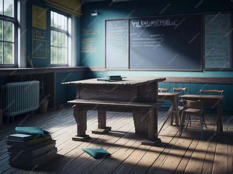 Back To School Realistic Photograph Classroom Premium Ai Generated Image