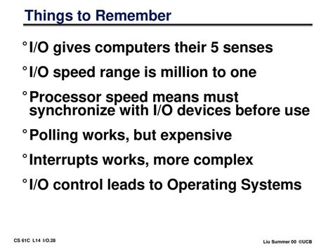 Cs61c Machine Structures Lecture 14 Inputoutput Ppt Download