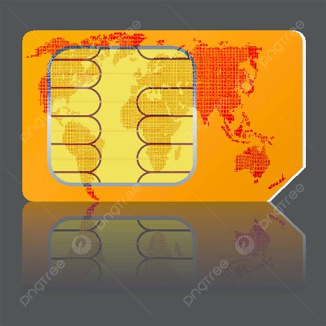 World Map Embedded On A Sim Card Telecommunication Network Chip Vector Telecommunication