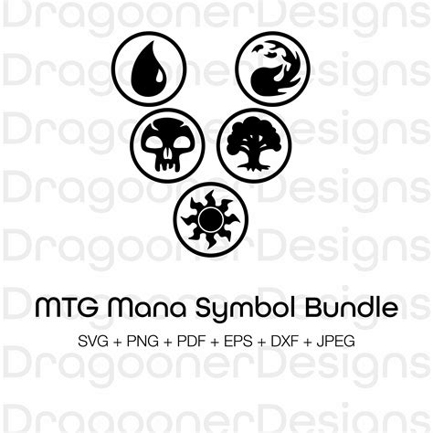 MTG Magic The Gathering Mana Symbols Bundle Magic Svg Mtg Png File