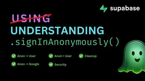 😱 Crazy New Supabase Feature Understand And Learn About Anonymous