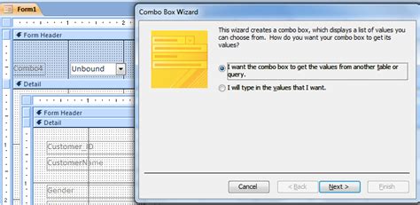 Create Combo Box With Data Source From Field In The Table IAccessWorld