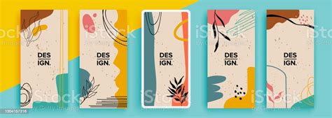 소셜 네트워크 스토리 벡터 일러스트레이션을 위한 트렌디한 편집 가능한 템플릿입니다 소셜 미디어를 위한 디자인 배경 Brand