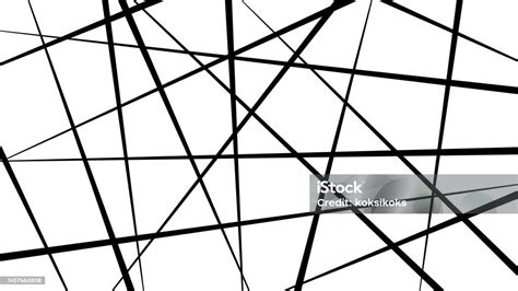 추상 패턴 블랙 랜덤 스트라이프 배경 대각선 혼돈 선 각도 Chaos Communication Congress에 대한 스톡 벡터