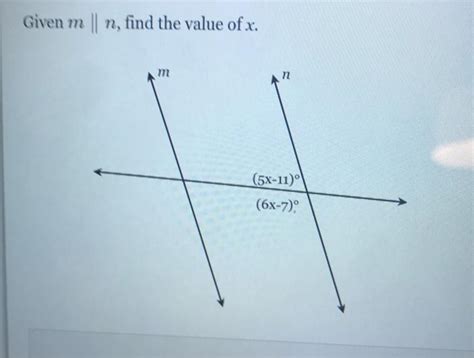 solved given m∥n find the value of x
