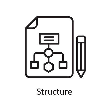 Structure Vector Outline Icon Design Illustration Design And Development Symbol On White