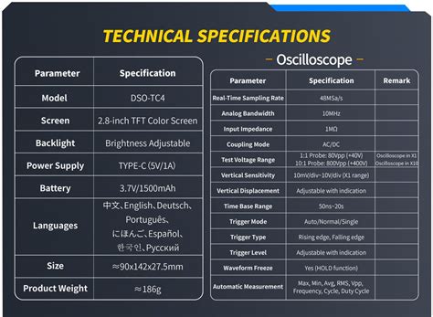 Fnirsi® Dso Tc4 3 In 1 10mhz 48msa S Digital Oscilloscope Transistor T