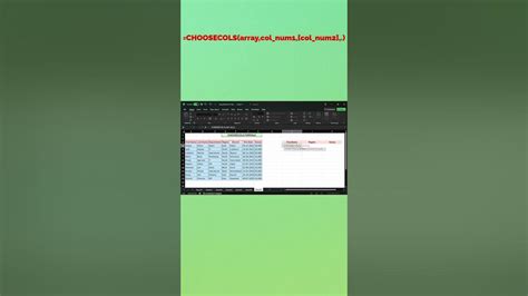 Master The Choosecols Function In Excel Raj Singh Microsoft Certified Trainer Youtube