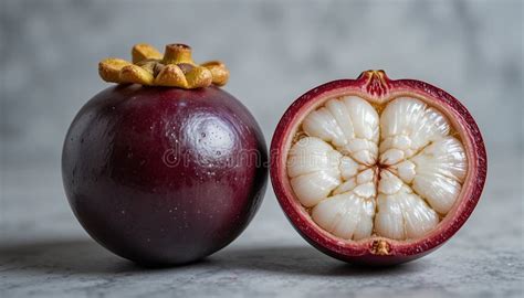 Mangosteen Fruit Still Life Close Up Generated Using Ai Stock