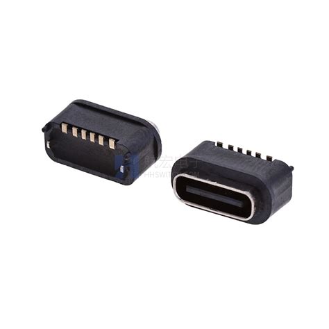 防水type C连接器 24p沉板type C母座 快充type C接口 航宏电子