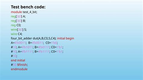 Four Bit Adder 4 Bit Adder Vlsi Verilog Ppt