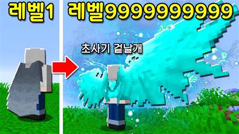 Lv99999999 초사기 겉날개를 발견 미친 수준의 핵고수 날개로 마크를 했더니 마인크래프트 Youtube