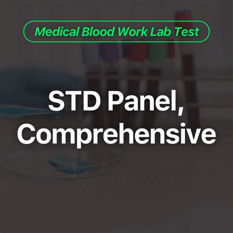 STD Panel Comprehensive Blood Work Test Wittmer Rejuvenation Clinic