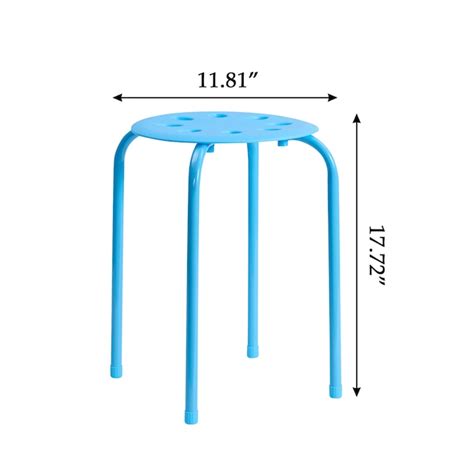 Vecelo 6 Piece Standard Height Stacking Stools Portable Stackable