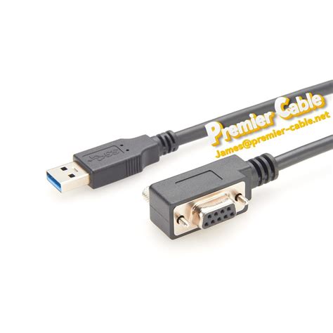 China Db9 Rs232 Serial Null Modem Cable Usb To Db9 Female 90° Angled Manufacturers Suppliers Factory