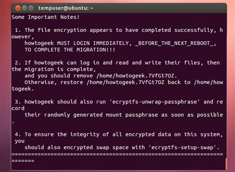 how to encrypt your home folder after installing ubuntu