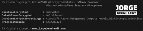 Azure Disk Encryption Using Powershell · Jorge Bernhardt