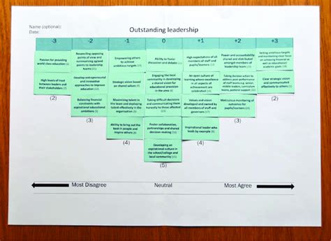Example Of A Completed Q Sort Grid Download Scientific Diagram