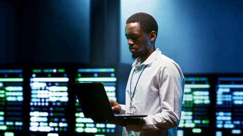 It Programmer Setting Up High Tech Facility Stock Footage Sbv 347793970 Storyblocks