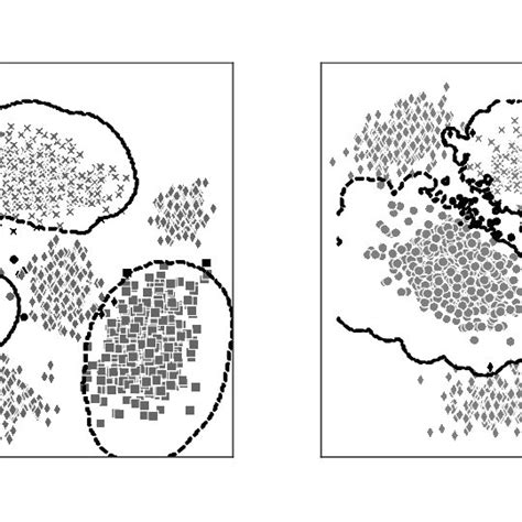 Left Decision Boundary Produced By Our Model Right Decision Boundary Download Scientific
