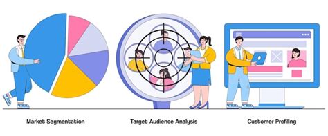 Premium Vector Market Segmentation Target Audience Analysis Customer Profiling Concept With