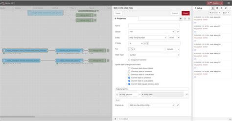 sync input number helper with climate temperature attribute in node red