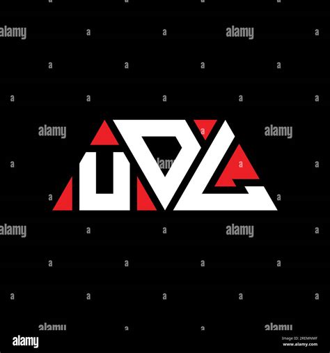 Udl Triangle Letter Logo Design With Triangle Shape Udl Triangle Logo