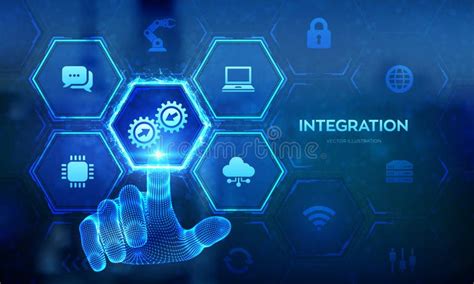 Integration Data System System Integration Technology Concept Industrial And Smart Technology