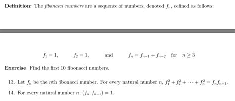Solved Definition The Fibonacci Numbers Are A Sequence Of