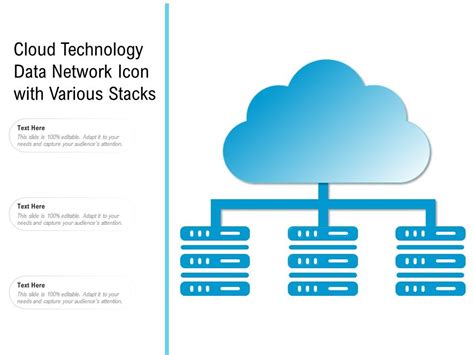 Cloud Technology Data Network Icon With Various Stacks Ppt PowerPoint Presentation Icon Example PDF
