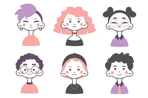 사람들이 아바타 개념 무료 벡터