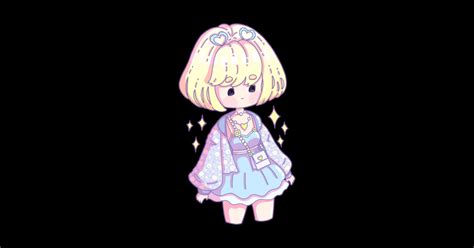 Cute Smiling Chibi Girl Cute Art Sticker Teepublic