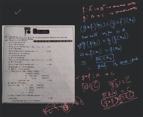 1 Theorem 1 If F A→b G B→c Are Two Bijective Functions Then Prove Th