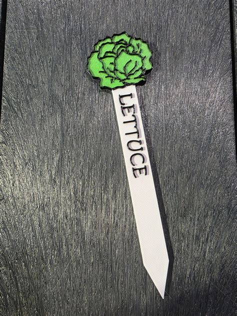 3d Printed Lettuce Plant Label Laportes Nursery And Greenhouses Inc