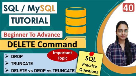 40 Difference Between Delete Drop And Truncate Sql Interview Question Examples Dbms