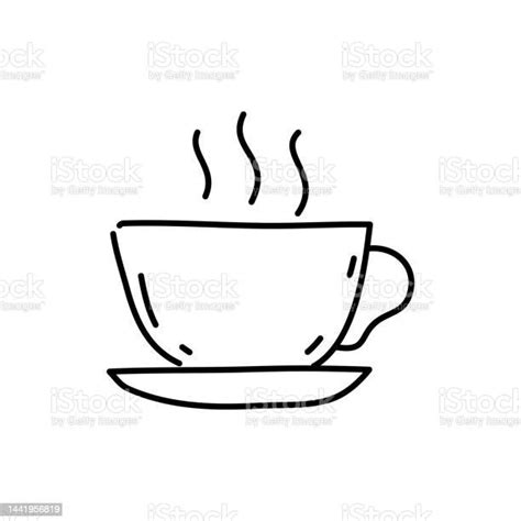 커피 컵 낙서 아이콘입니다 손으로 그린 검은 스케치 벡터 그림입니다 검은색에 대한 스톡 벡터 아트 및 기타 이미지 검은색 그리기 낙서 드로잉 Istock