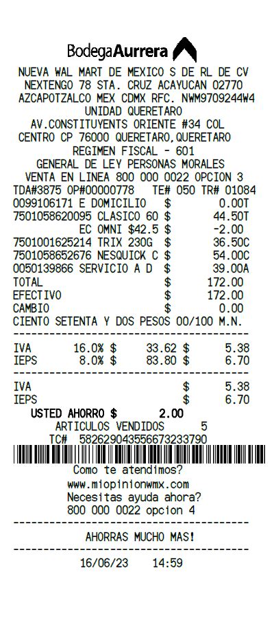 Plantillas Tipografía De Ticket Y Factura