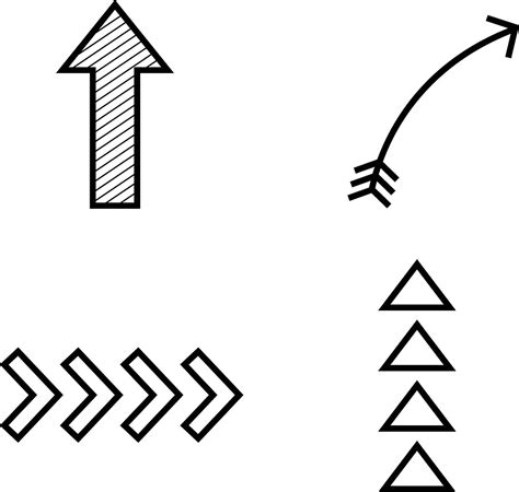 Arrow Shape Set Arrow Vector Collection Cursor Modern Simple Arrow