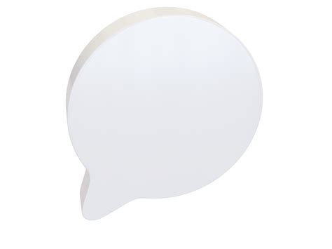White Round Dialog Bubble D Render PNG