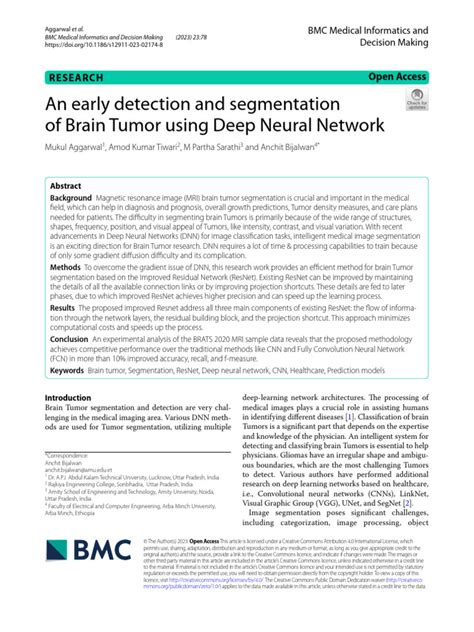 An Early Detection And Segmentation Pdf Image Segmentation Deep