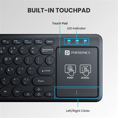 Portronics Bubble Pro Wireless Keyboard With Touchpad