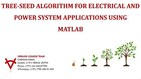 Tree Seed Algorithm For Electrical And Power System Applications Using