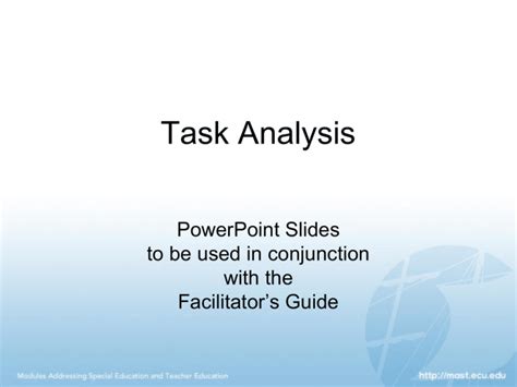 Powerpoint Task Analysis MAST