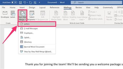 Mail Merge Using Word And Excel
