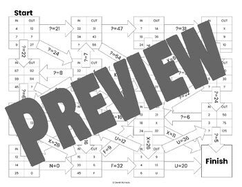 Input Output Function Table Ratio Table Mazes By Derek Hanson