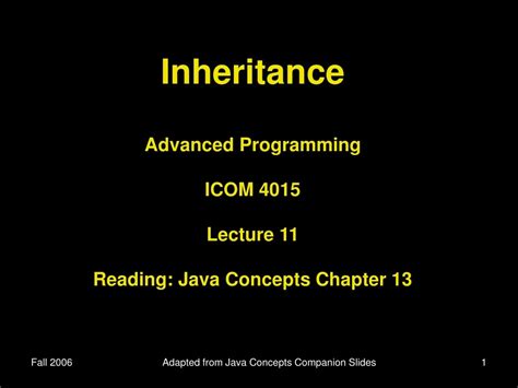 Ppt Introduction To Inheritance In Java Programming Powerpoint