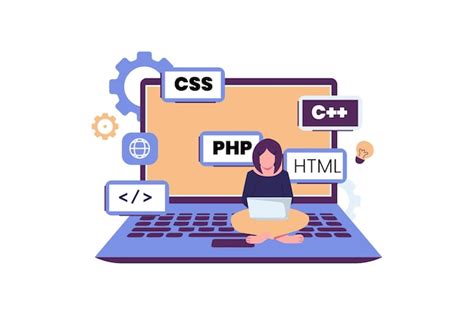 Premium Vector Developing Programming And Coding Technologies And